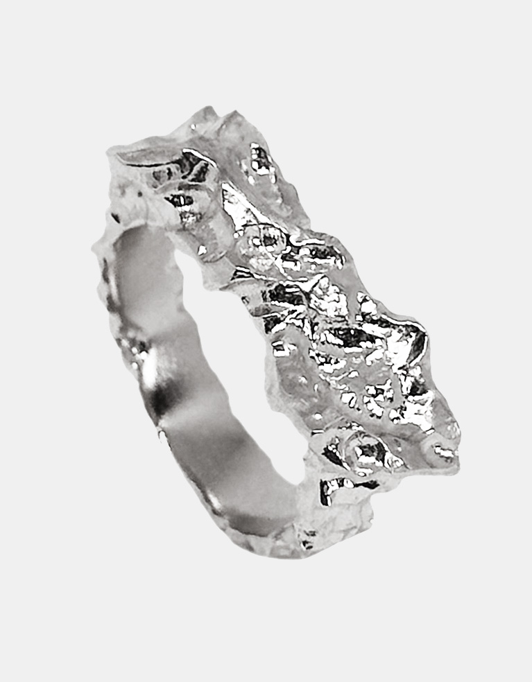 Rock Ring in Sterling Silver - Sen Jewelry